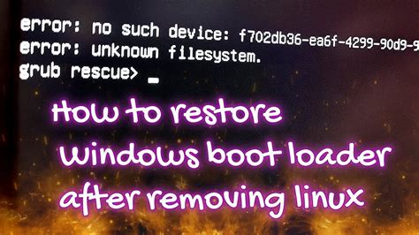 how to access windows after deleting linux partition youtube