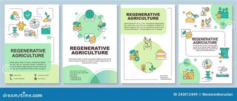 Regenerative Agriculture Green Brochure Template Stock Vector Illustration Of Environment