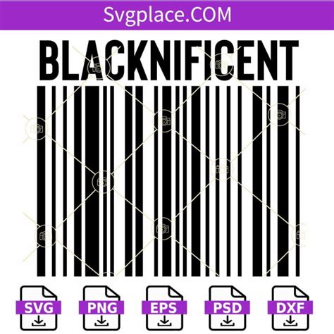 Blacknificent Barcode Svg Black Girl Magic Svg Black Svg Dope Svg