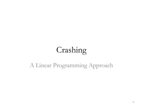 Ppt Cpm Crashing Resource Leveling Using Ms Excel And Ms Project