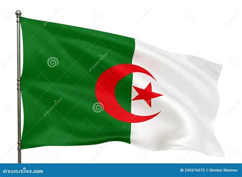 Algerian Flag Vector Illustration 110433970