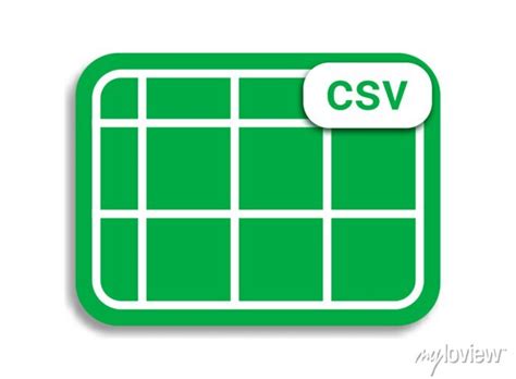 Vector Of Csv File Format Icon Comma Separated Values Extension • Wall