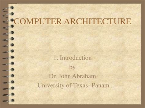 ppt computer architecture powerpoint presentation free download id