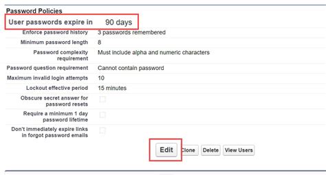 Expire Password For Users In Salesforce
