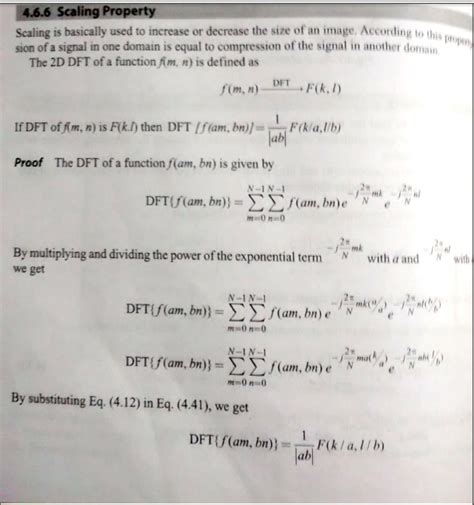Image Processing Scaling Property In Dft Signal Processing Stack