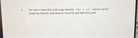 Solved 5 For What X Intervals Is The Surge Function