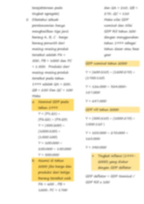 SOLUTION Latihan Soal Pendapatan Nasional Studypool