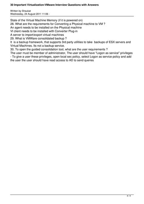 30 Important Virtualization Vmware Interview Questions With Answers Pdf