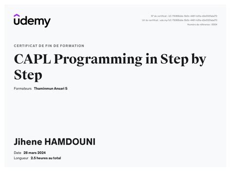 Jihene Hamdouni On Linkedin Udemy Course Completion Certificate