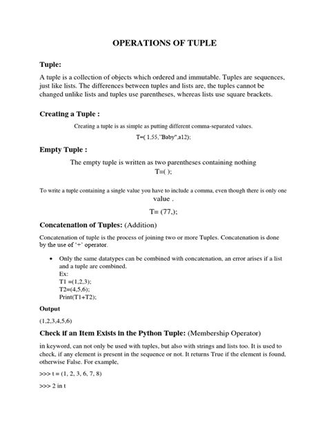 Tuple Pdf
