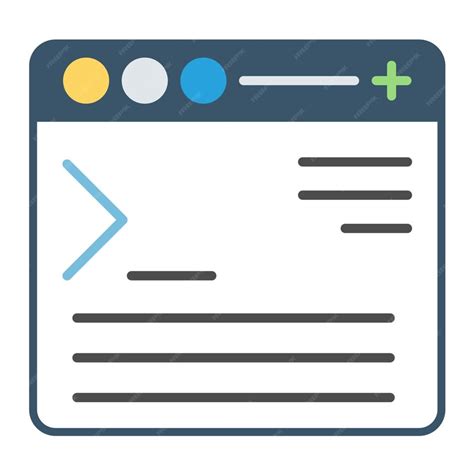 Premium Vector Code Terminal Flat Illustration