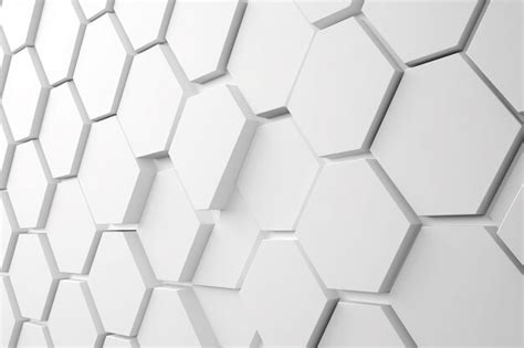 premium photo hexagonal white background with many different shapes