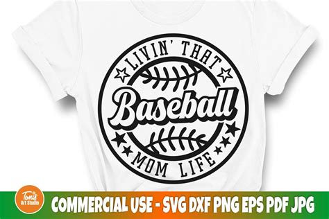 Baseball Mom Life Svg Livin That Baseball Mom Life Svg Cut File Sub By TonisArtStudio
