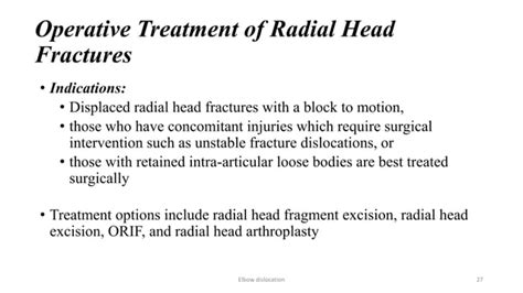 Management Of Elbow Fracture Dislocationpptx