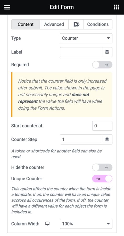 Counter Field For Elementor Pro Form Dynamicooo Dynamic Content For Elementor
