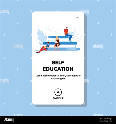 Self Education People Distance Learning Vector Stock Vector Image Art Alamy