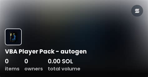 vba player pack autogen collection opensea
