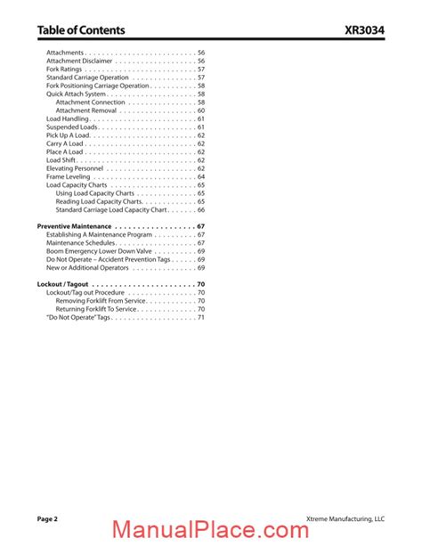 Xtreme Xr3034 Operation Safety Manual Service Manual Download Marketplace