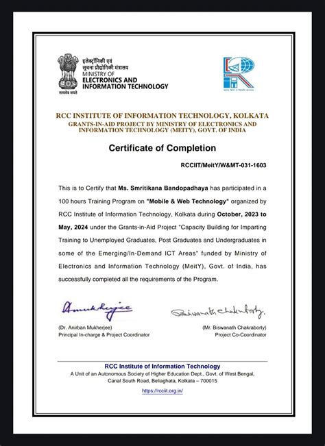 Smritikana Bandopadhaya On Linkedin Web Webapplication Meity Course Rcciit Webdevelopment