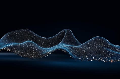Premium Photo Abstract Dotted Particles Flowing Wave Background