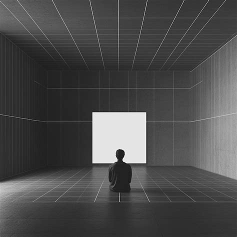 Minimalist Grid Layout With Text Box Premium Ai Generated Image