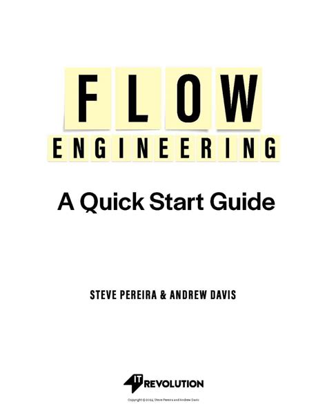Flow Engineering Quick Start Guide It Revolution