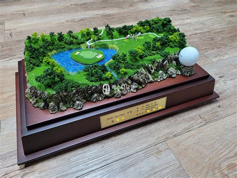푸른솔cc 레이크8번홀 골프 트로피 에스디모형