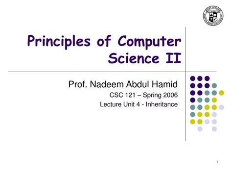PPT Principles Of Computer Science II PowerPoint Presentation Free Download ID 6151967
