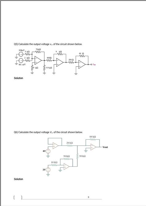 Solved Q5 Calculate The Output Voltage Vout Of The Circuit
