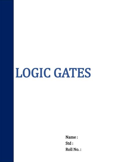 logic gates physics investigatory project class 11and12 pptx