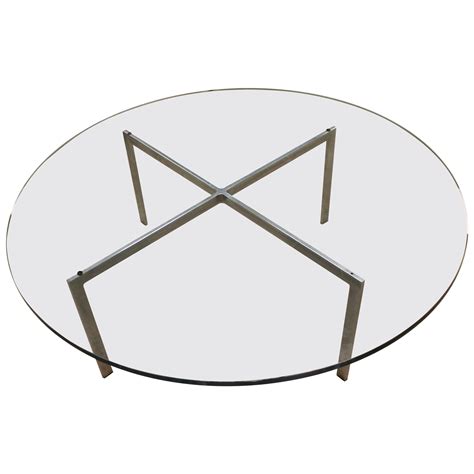 Mid Century Modern Original Mies Van Der Rohe Round Barcelona Coffee