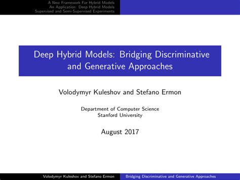 [ppt] deep hybrid models bridging discriminative and generative