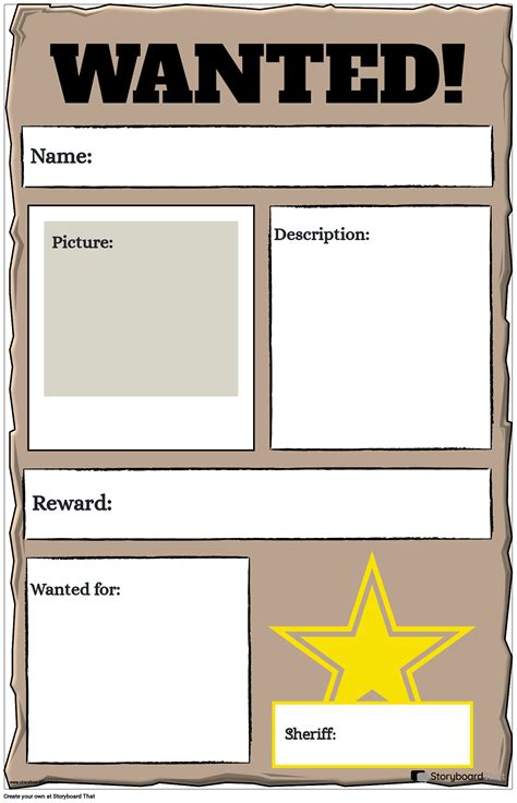Free Printable Wanted Poster Templates