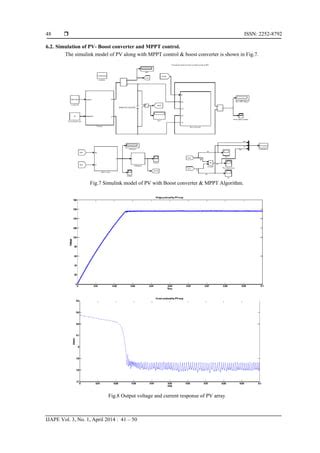 Modeling Simulation And Design Of Photovoltaic Array With MPPT Control Techniques PDF