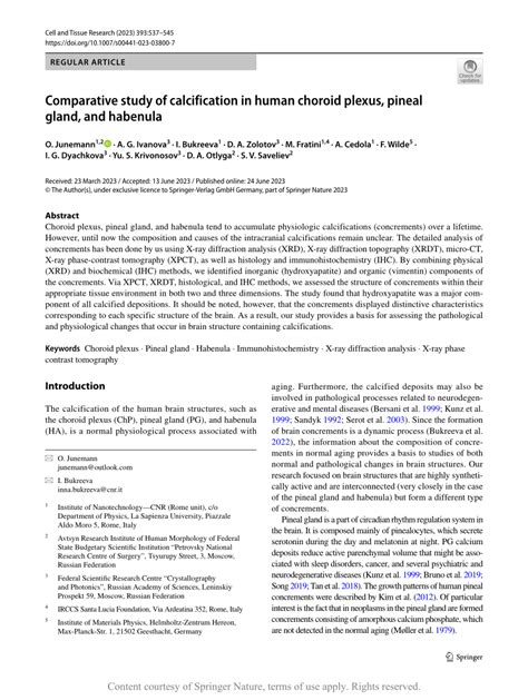 Comparative Study Of Calcification In Human Choroid Plexus Pineal Gland And Habenula Request PDF