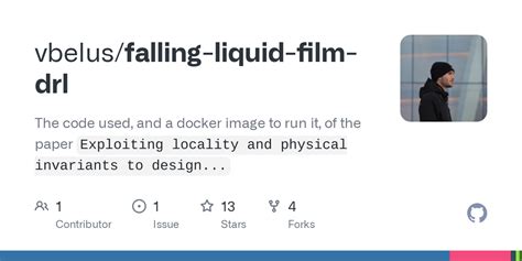 GitHub Vbelus Falling Liquid Film Drl The Code Used And A Docker Image To Run It Of The