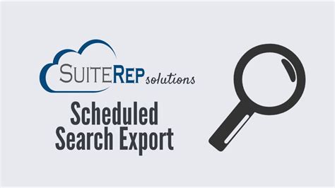 NetSuite Scheduled Search Export YouTube