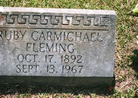 Sarah Ruby Carmichael Fleming 1892 1967 Find A Grave Memorial
