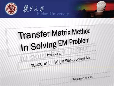 PPT Transfer Matrix Method For Solving EM Problems In Multi Layer Structures PowerPoint