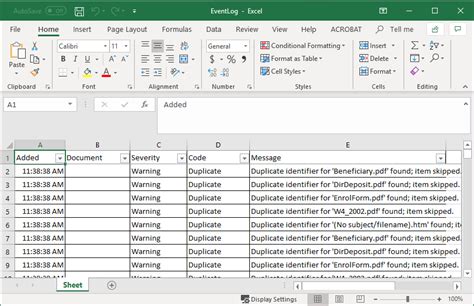 Event Log Readysuite® Load File Tool