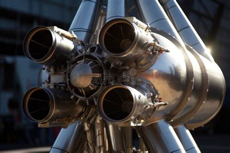 Close Up Of Reusable Rocket Engine Components Stock Image Image Of