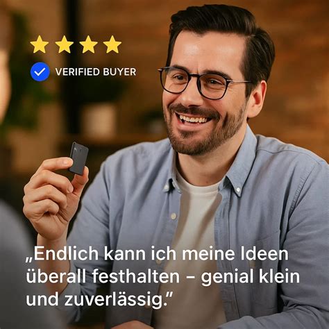 Miniatur Sprachrekorder Klein Diskret Und Leistungsstark Für