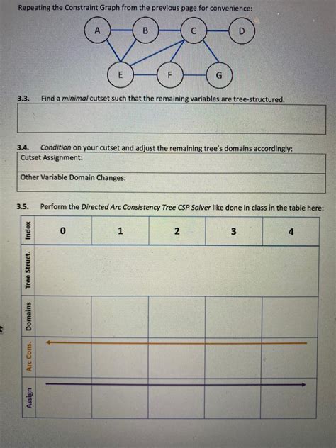 Problem 3 Tree Structured Csps And Cutset Conditioning