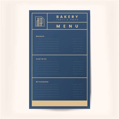 레스토랑 메뉴 템플릿 무료 벡터