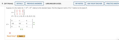Suppose A Is The Matrix For Tr3→r3 Relativ