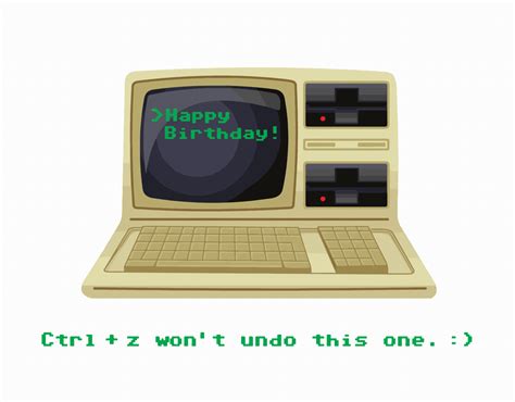 Computer Birthday Card