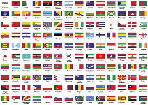 A Set Of Flags Of Modern And Extinct Countries For Albums With Coins