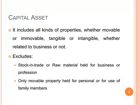 Meaning Of Capital Asset Types Of Capital Assets And Meaning Of