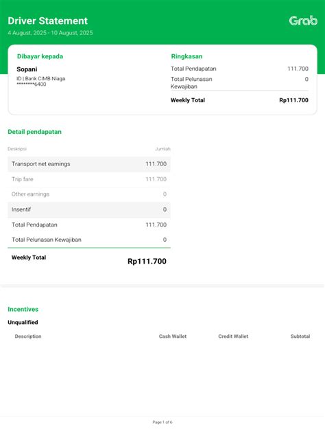 Driver Statement Sopani Pdf Expense Tax Deduction