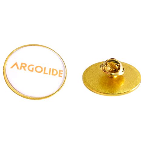 Pin Piocha Personalizado 25 Cms Diametro Dorado